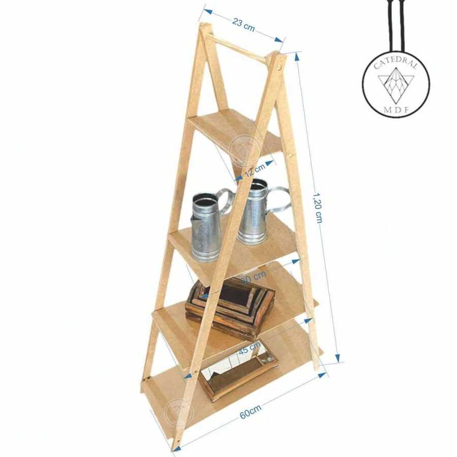 Escada Decorativa para Festas 4 Andares em Mdf Escadinha para Decoração ...