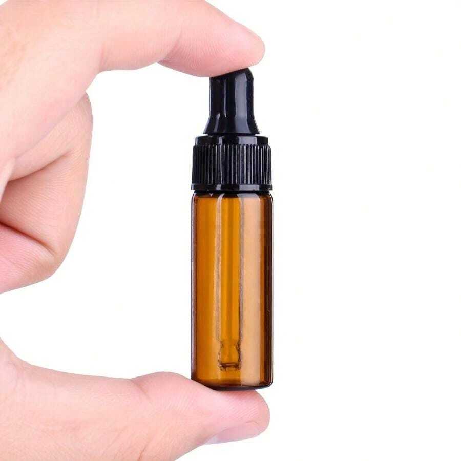 25pcs Amber Color Glass Mini Dropper Bottles, Essential Oil Dropper ...