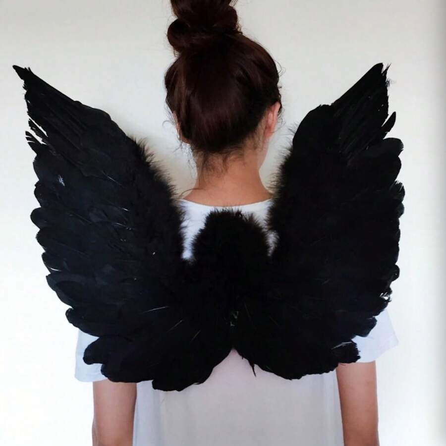 Turkey And Goose Artificial Feather White Angel Wings Costume, Party ...