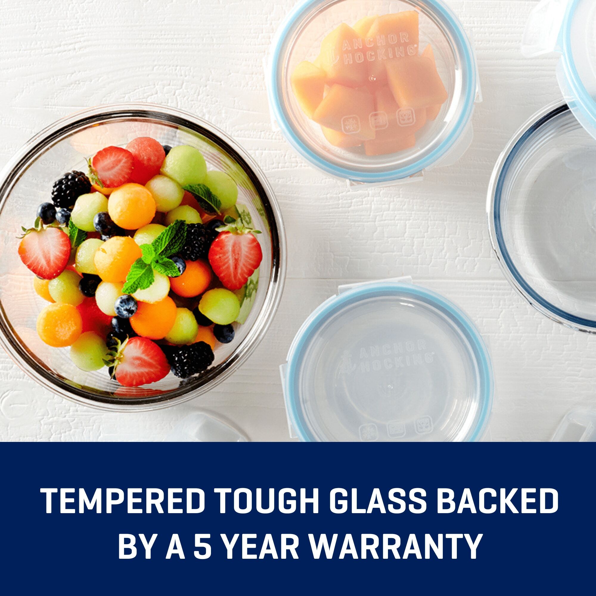 TrueLock Locking Lid Glass Food Storage Containers, 10 Piece Set ...