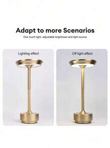 Modern LED Table Lamp Touch Dimmable USB Rechargeable Bar Night Light ...