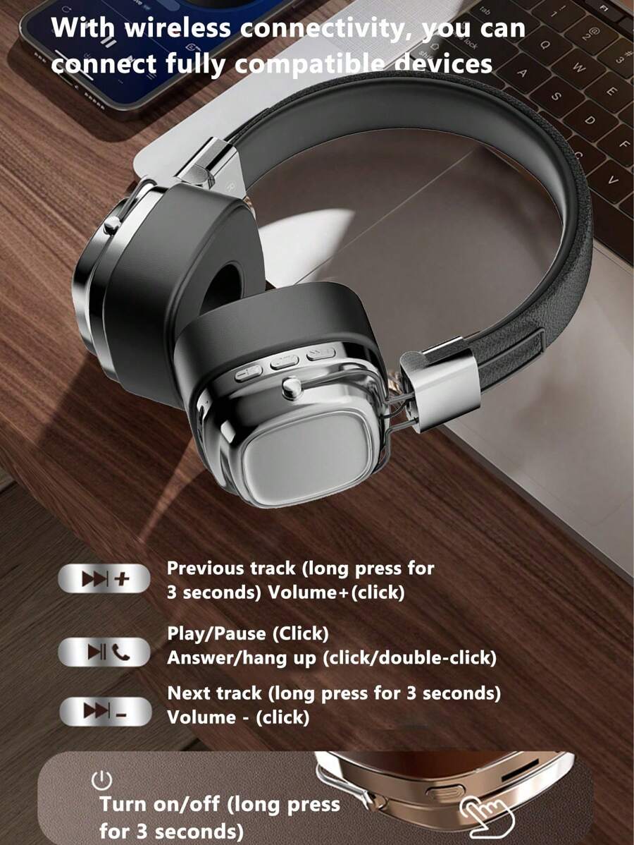 G66 Portable Square Headset Vintage Wind Wireless Bluetooth 5.3 Headset ...