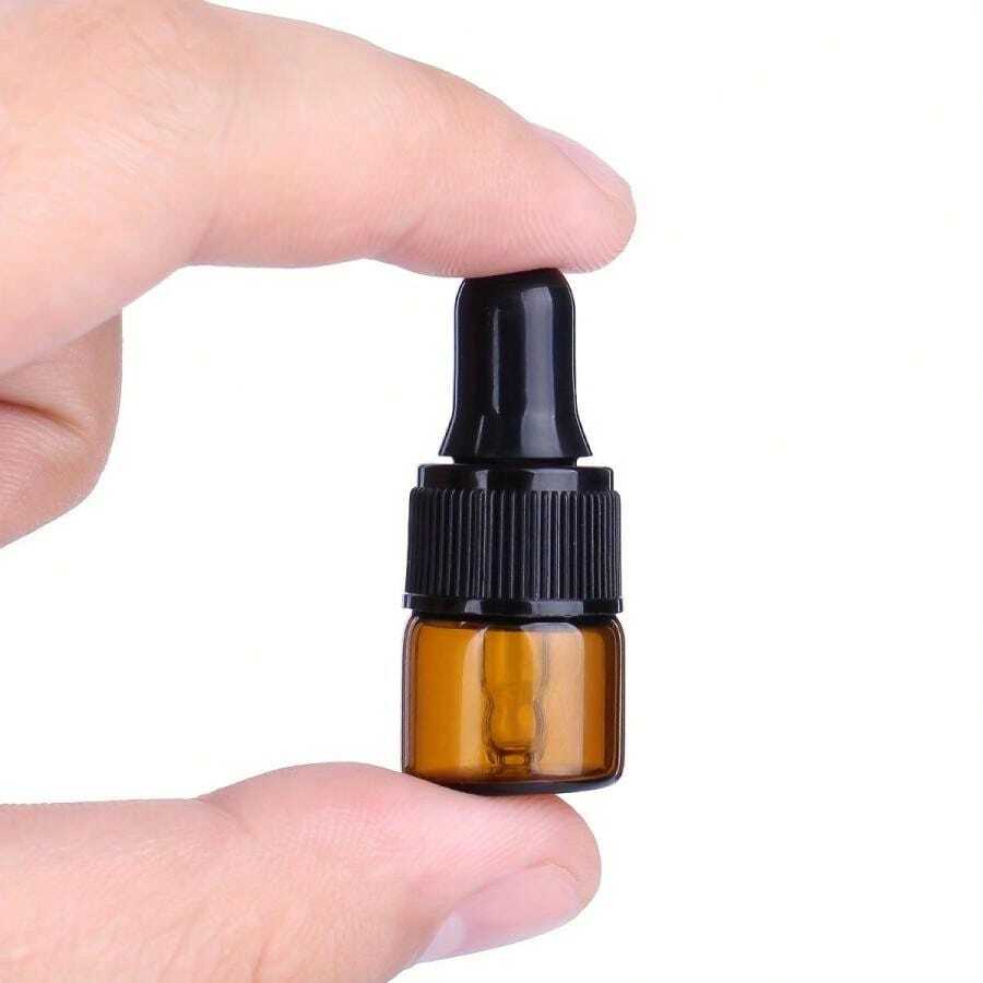 25pcs Amber Color Glass Mini Dropper Bottles, Essential Oil Dropper ...