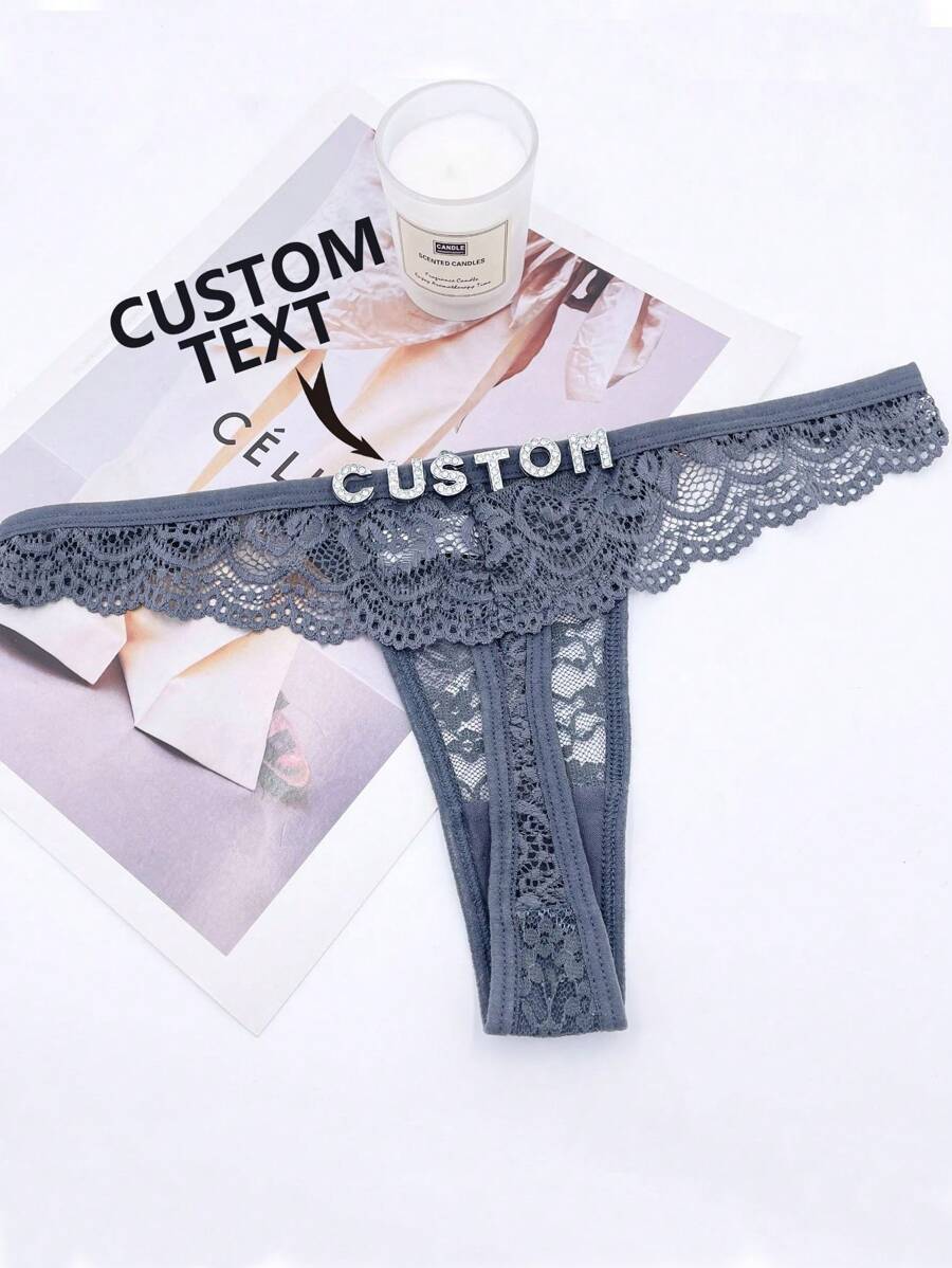 Custom Funny Thong G-Strings With Gold Charms Name • Personalized Charm ...