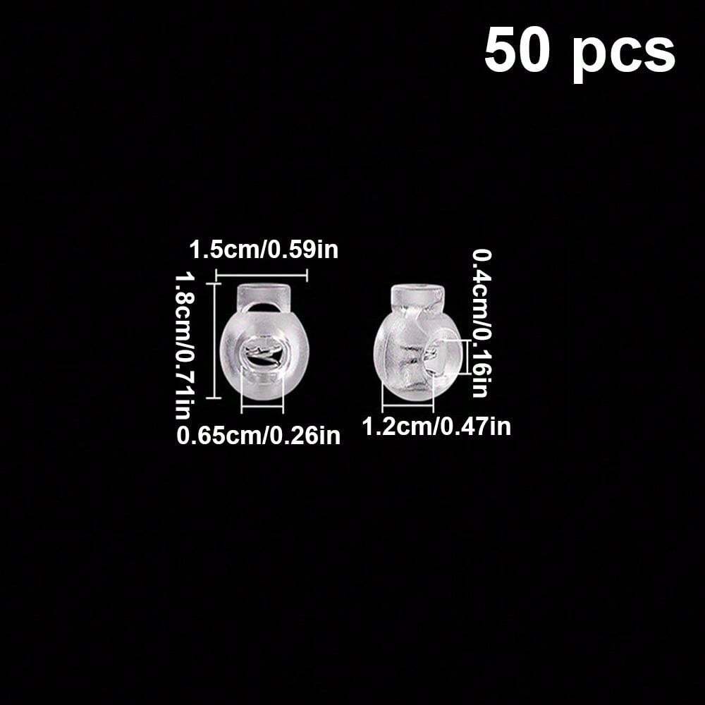 50 Pcs Plastic Clear Cord Locks For Drawstring Spring Toggle Stopper Clasp Sweatpants Hats