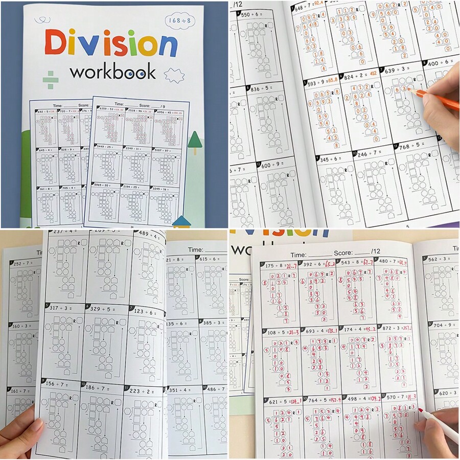 Lachilly Double-Digit Multiplication & Division Workbook For Kids Ages ...