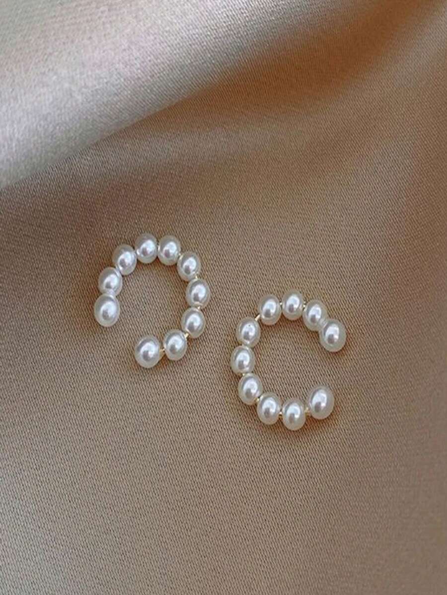 Fake Conch Cartilage Pearls Fashion Snap Piercing Earring | Moda de ...