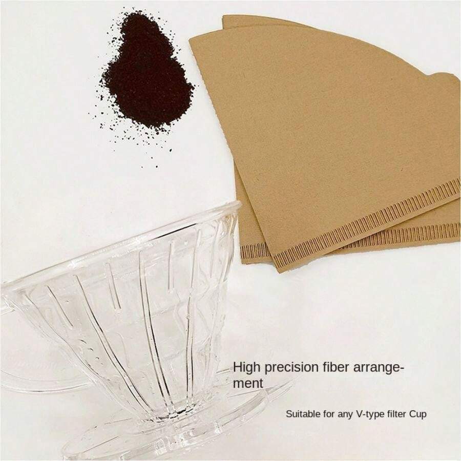 100pcs, Coffee Strainer Paper, Coffee Filter Paper, Original Color And ...