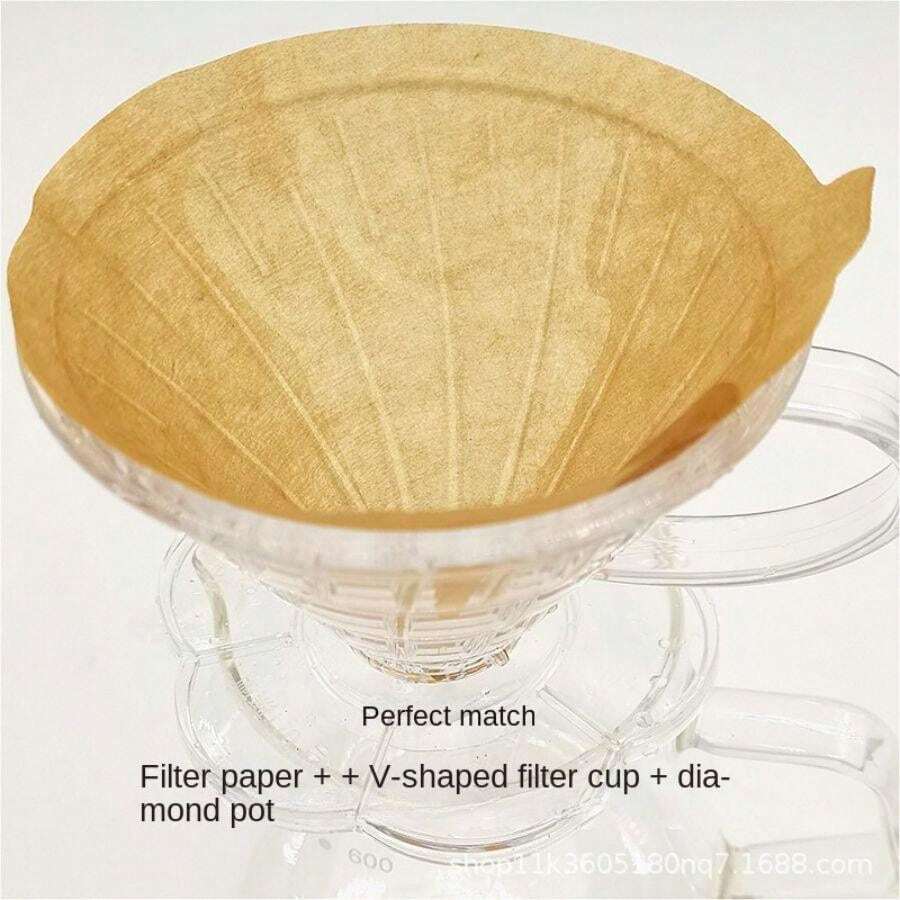 100pcs, Coffee Strainer Paper, Coffee Filter Paper, Original Color And ...