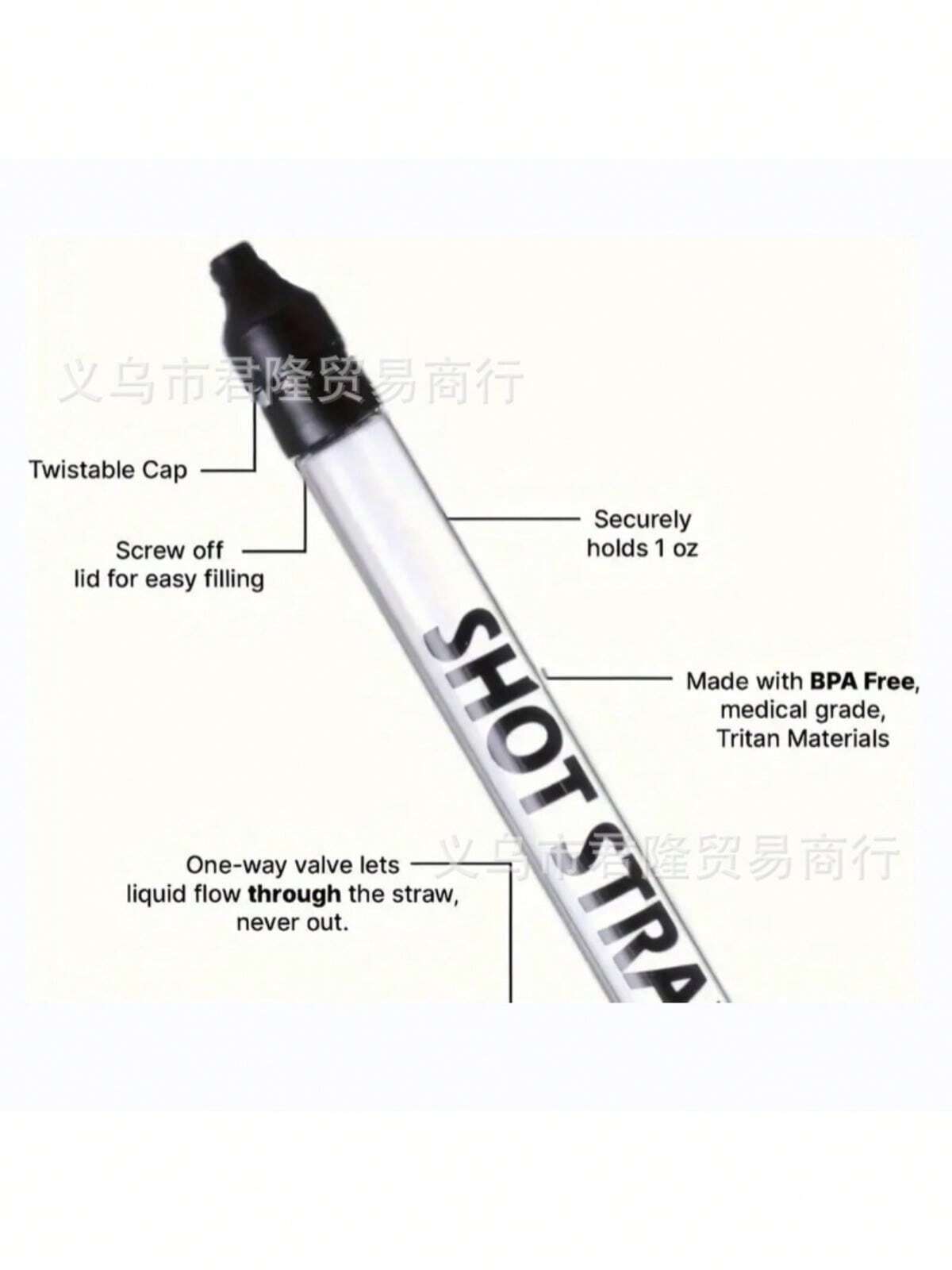 Reusable Shot Straw Transparent Strong Liquor Dispenser Straw Glasses ...