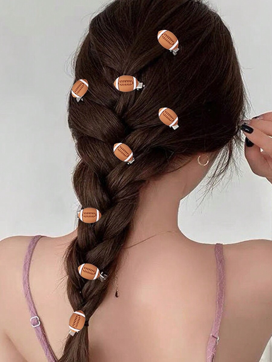 3 Pieces 2024 New Style Football Hairpin American Hairpin Popular Small ...