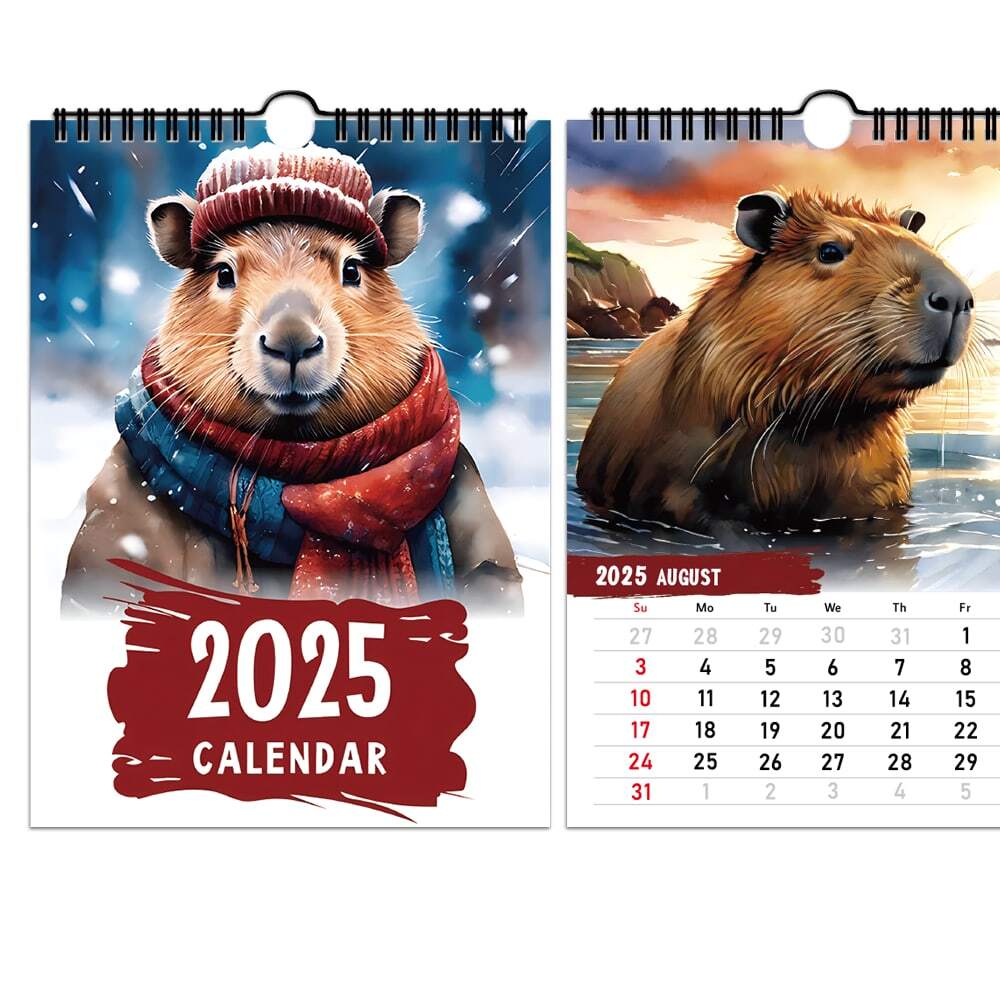 Süßer Capybara Kalender 2025 für Zuhause, Büro und als Geschenk | SHEIN ...