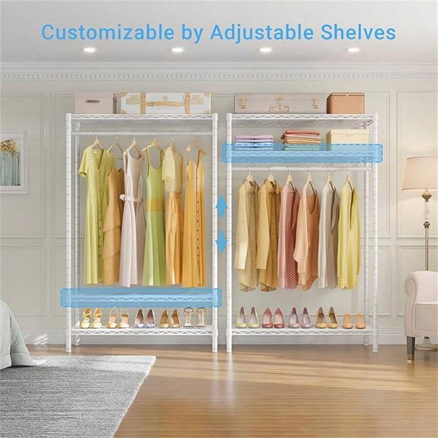 Heavy Duty Garment Rack 3 Tier Clothes Rack For Hanging Clothes ...