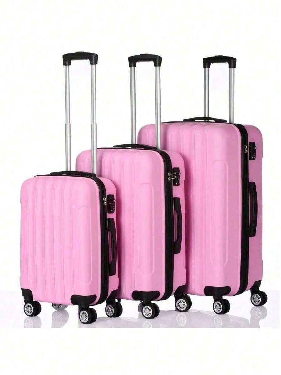 20"24"28" Trolley Case 3-Piece Hardside Lightweight Spinner Luggage Bag ...