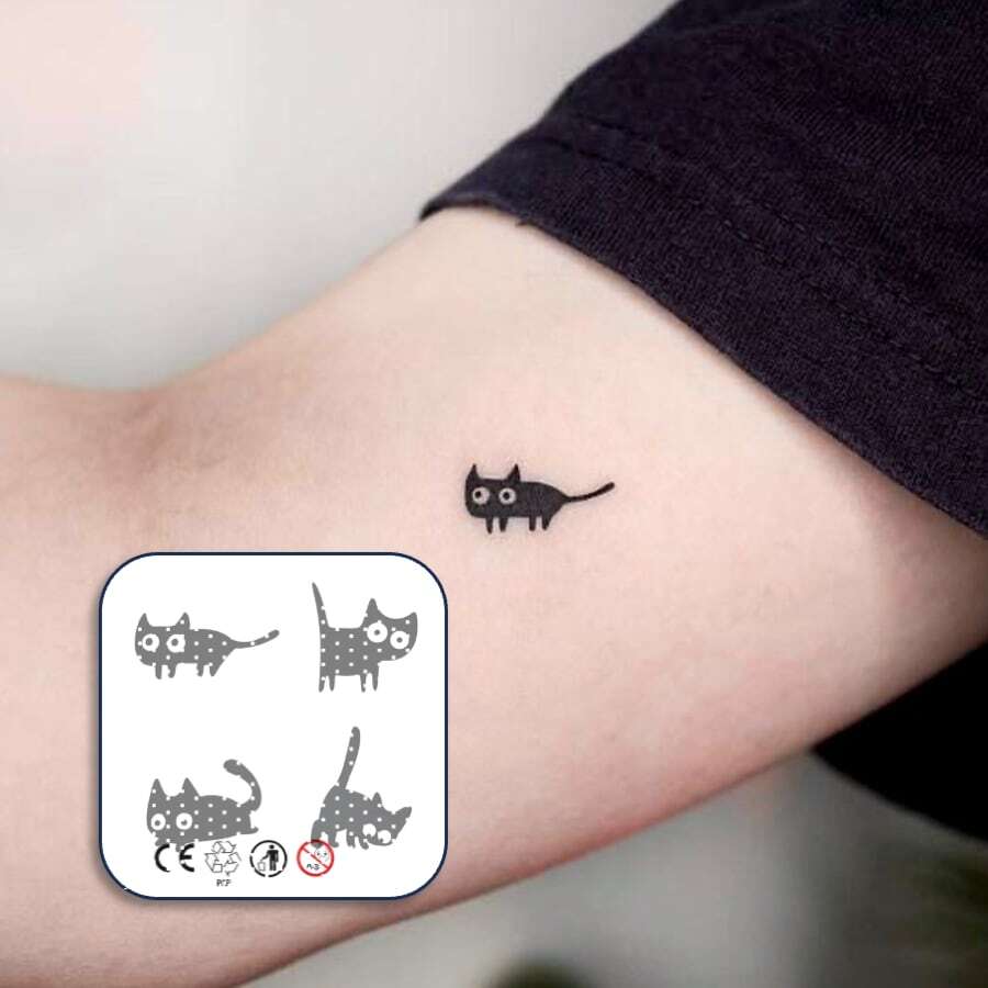 1 Kit Revolutionary Technology Tattoos, Cat, Semi-Permanent Tattoos ...