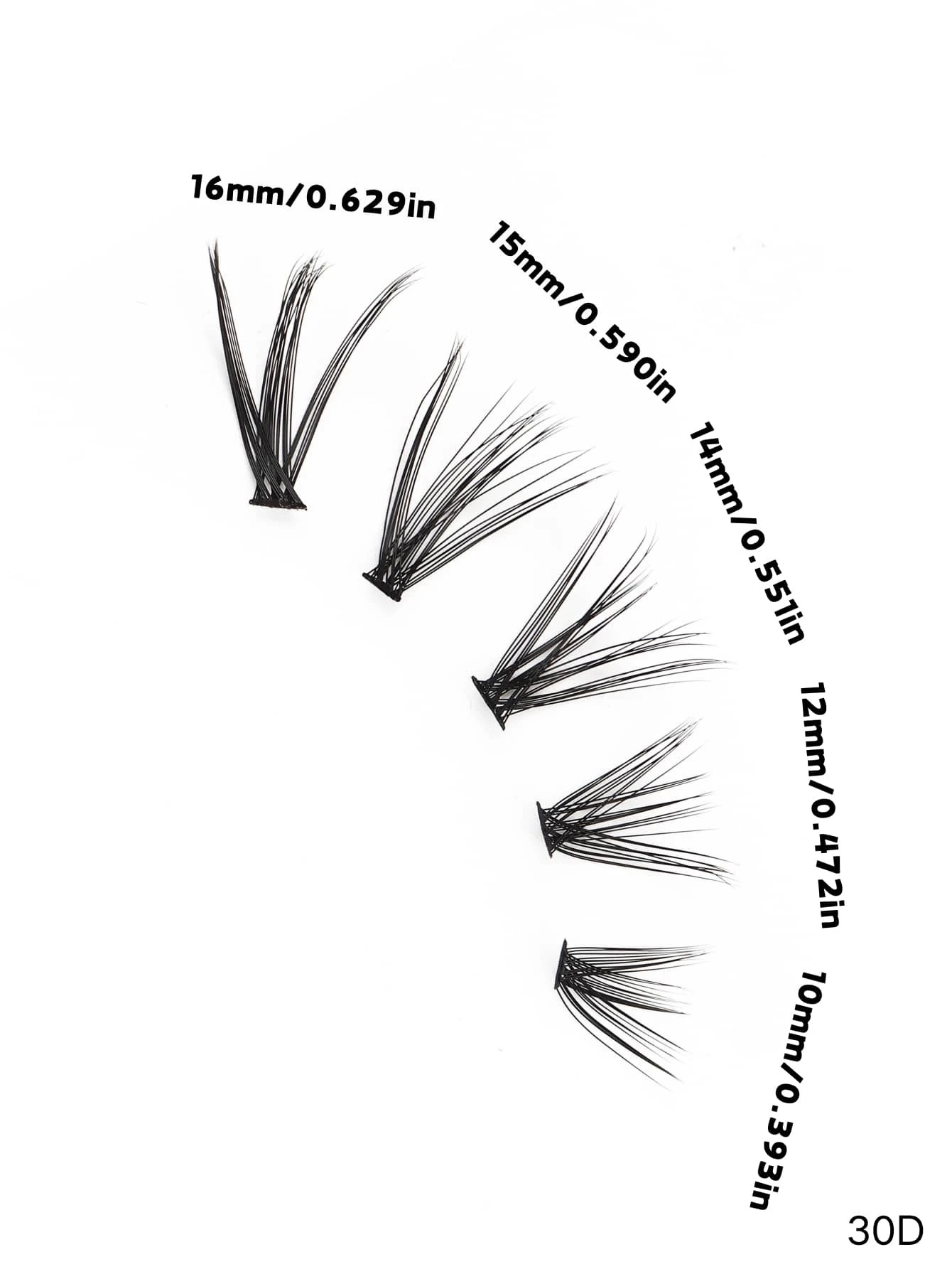 200 Cluster Individual Eyelash Extensions | 30D Multi-Length Variety ...