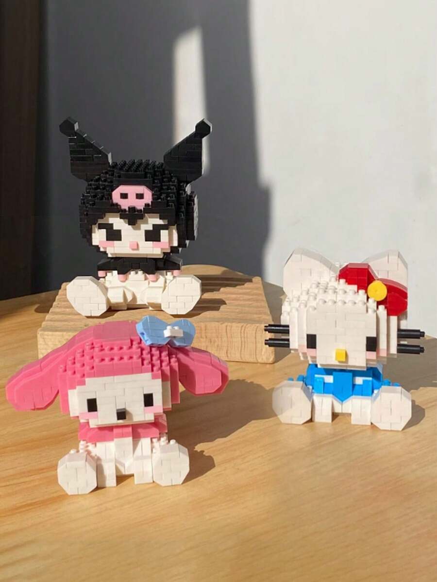 Cute Building Block Kawaii Cartoon Building Block Assembly Toy Holiday ...