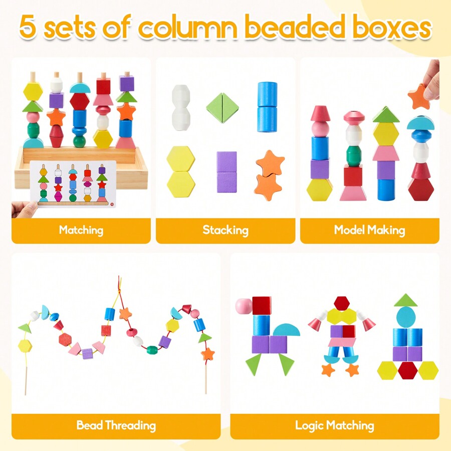 Seniors Dementia Present-Five Sets Of Column Beads Boxes For Elderly ...
