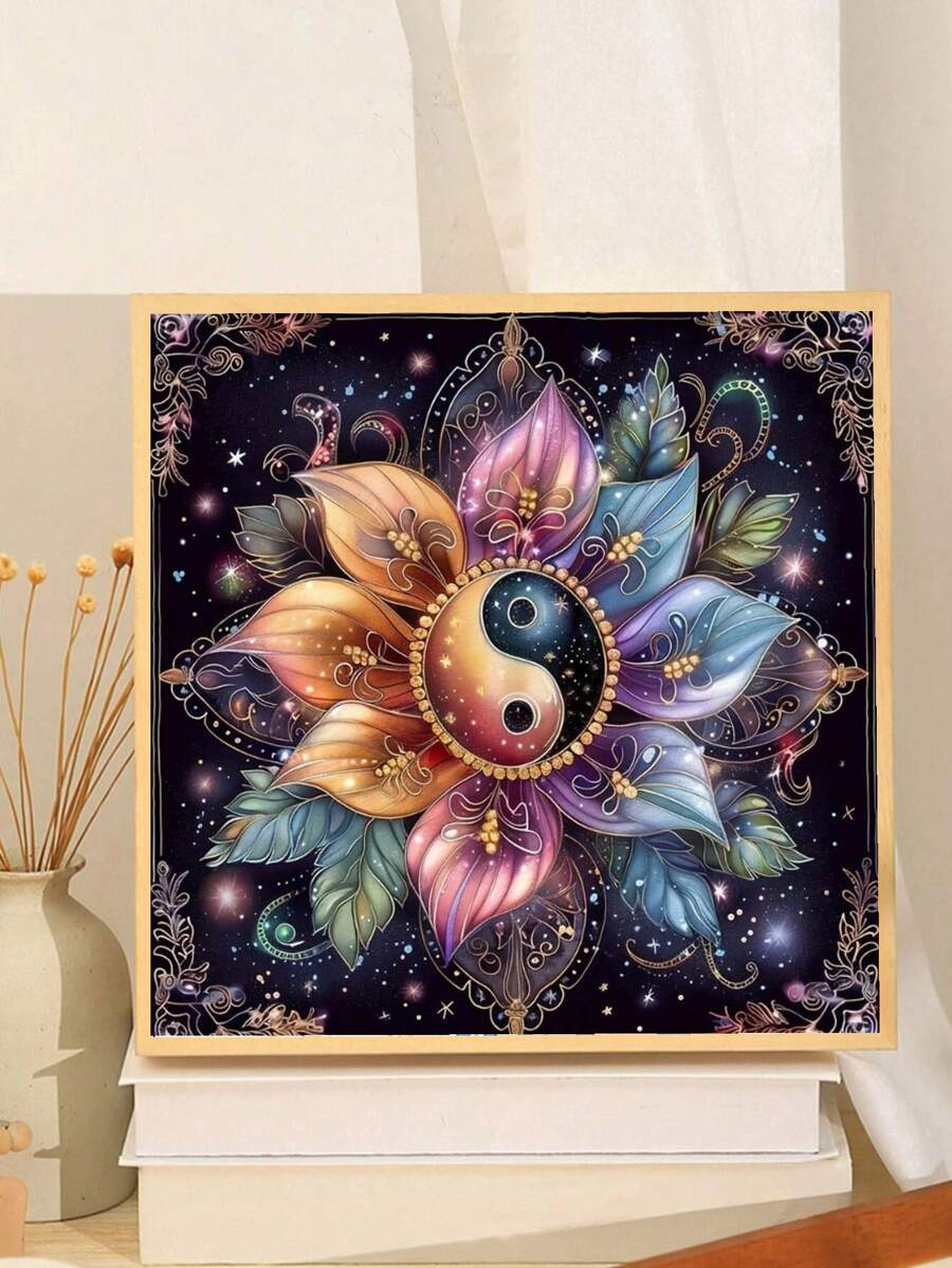 DIY Floral Taiji Yin Yang Mandala Diamond Painting Kit - Full Round ...