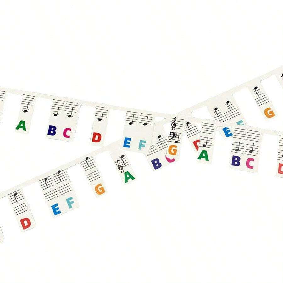 Adesivi per tastiera di pianoforte a 88 tasti con nomi delle note e ...