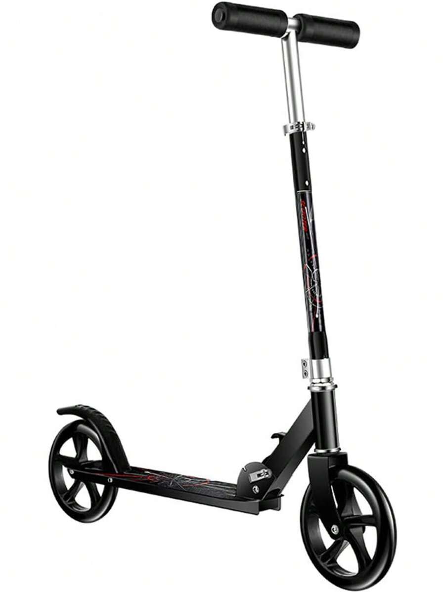 Micro Black Foldable Scooter With 2 Wheel Scooter Wide Handlebars Easy ...
