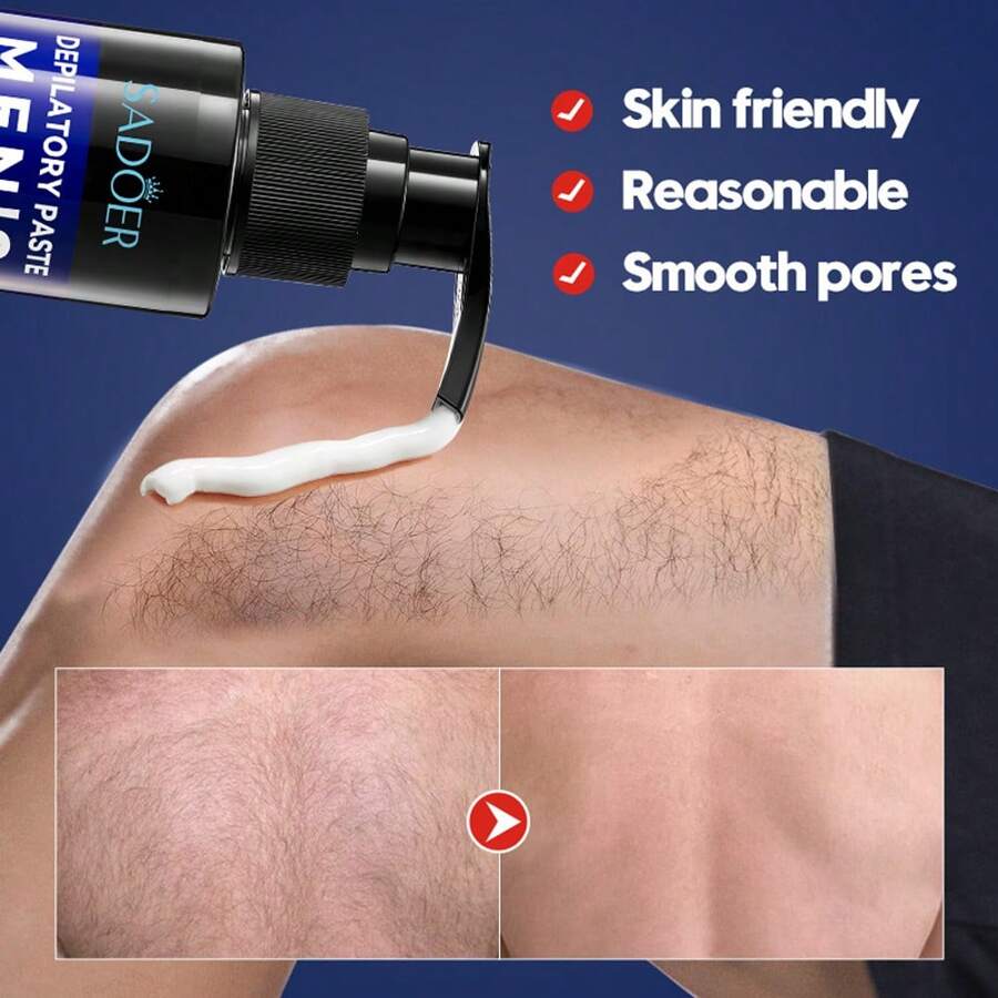 Men's Smooth Hair Removal Cream Non-Irritating Underarm Body Hair ...