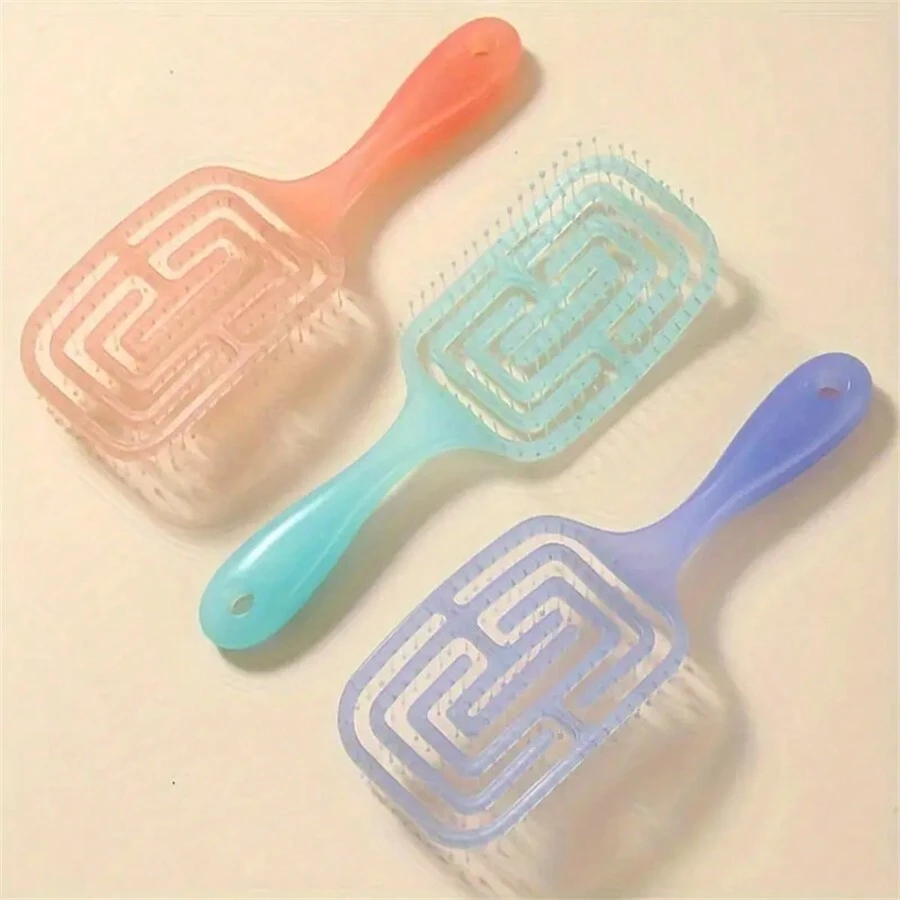 Hollow Rib Hair Comb - Square Jelly Design, Creating A Smooth And ...