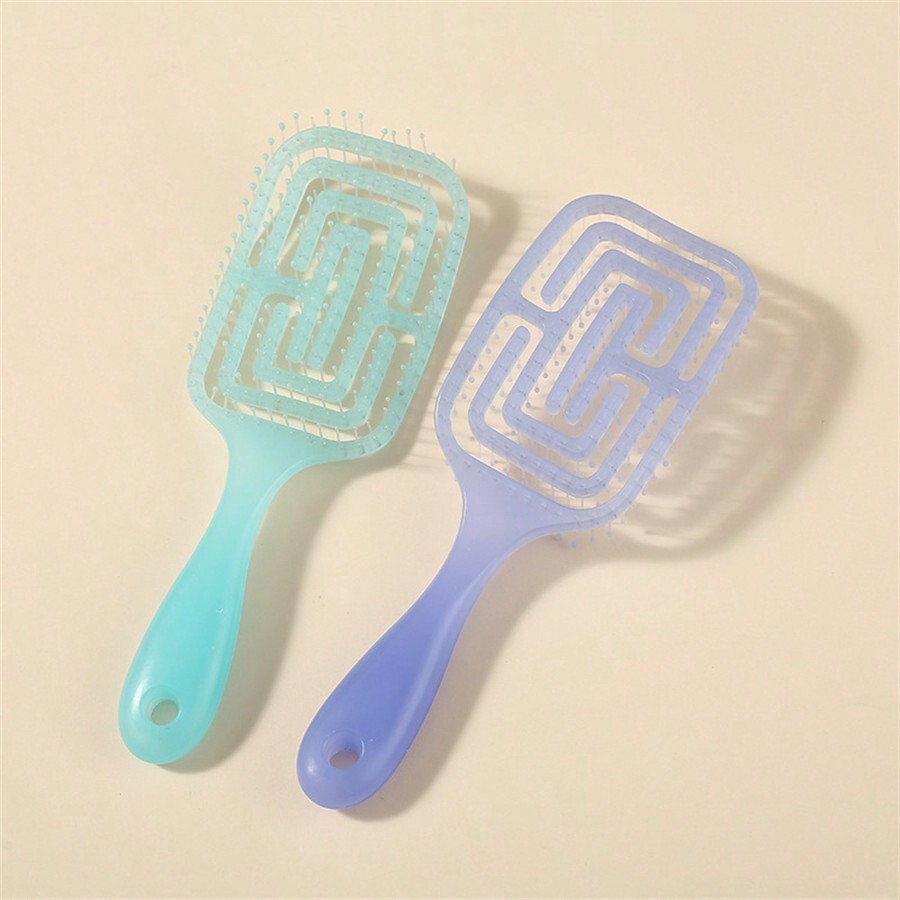 Hollow Rib Hair Comb - Square Jelly Design, Creating A Smooth And ...
