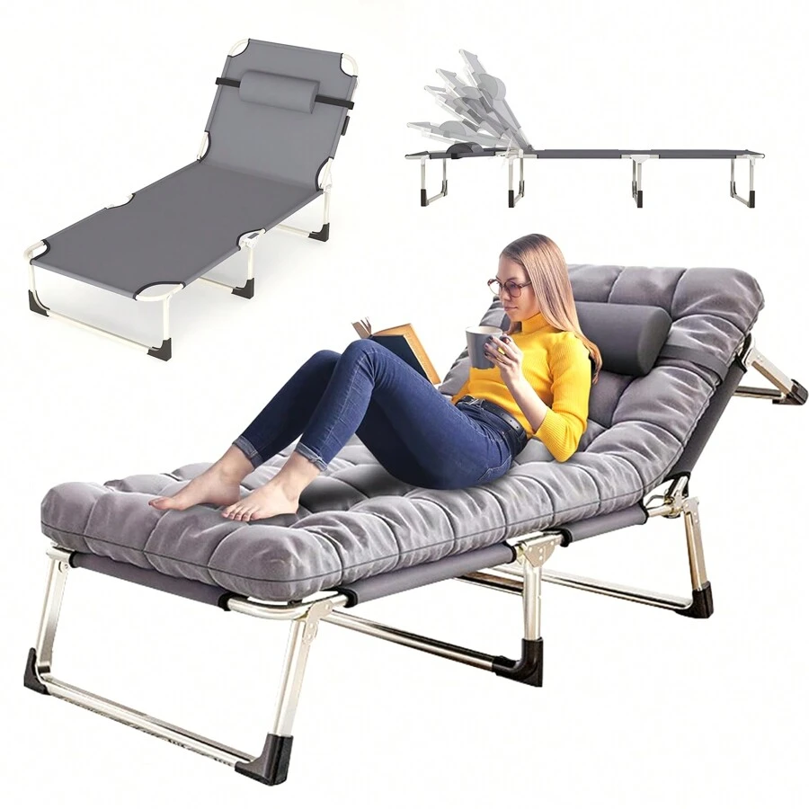 Widen Reclining Patio Lounge Chairs, Folding Portable Chaise Lounge Lay ...