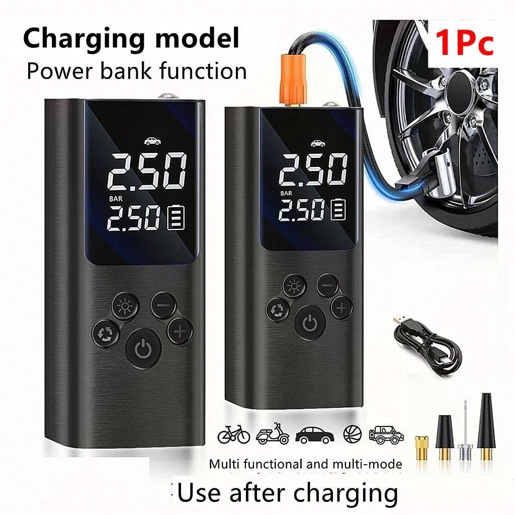Multi Cylinder Inflation Pump Digital Display Wireless Portable SUV Car ...
