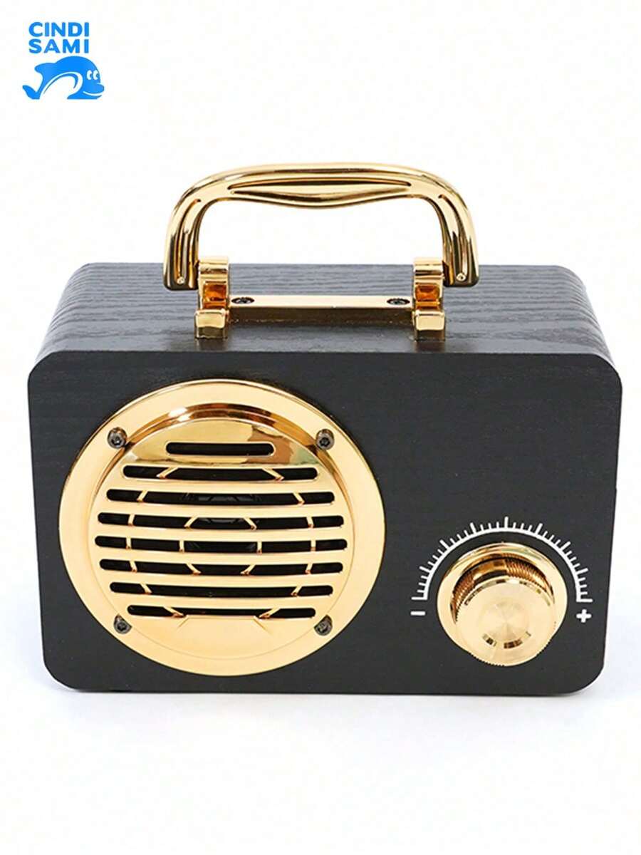 Popular 2024 Vintage Record Player Mini Wooden Radio Shape Bluetooth ...