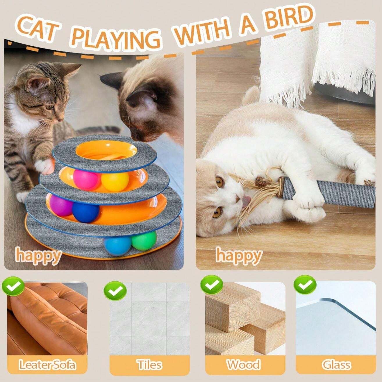 Cat Scratch Mat Furniture Protector,Cat Wall Stracther Cat Scratching ...