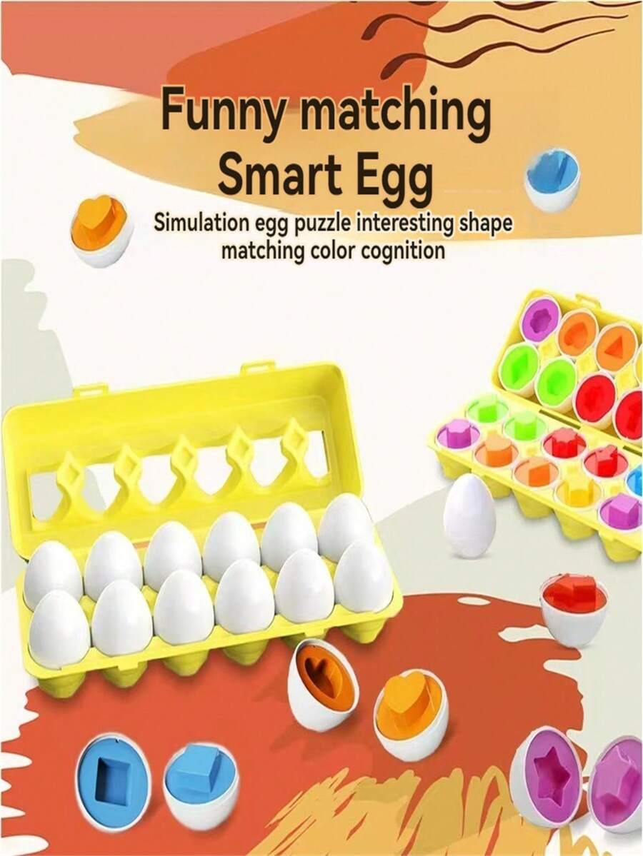 Kids Early Learning Paired Smart Eggs, Disassembled Realistic Eggs ...