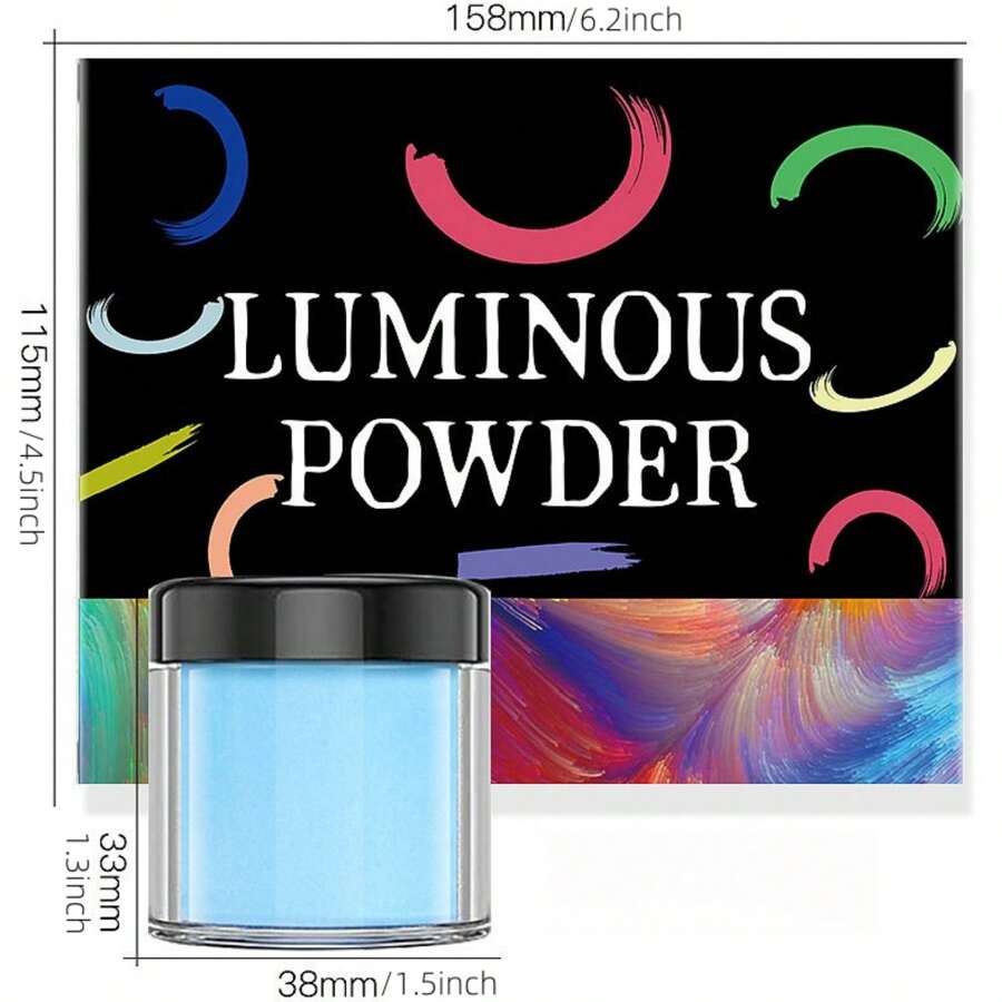 1 Set Of 12 Colors Glow In The Dark Epoxy Resin Dye Luminous Mica ...