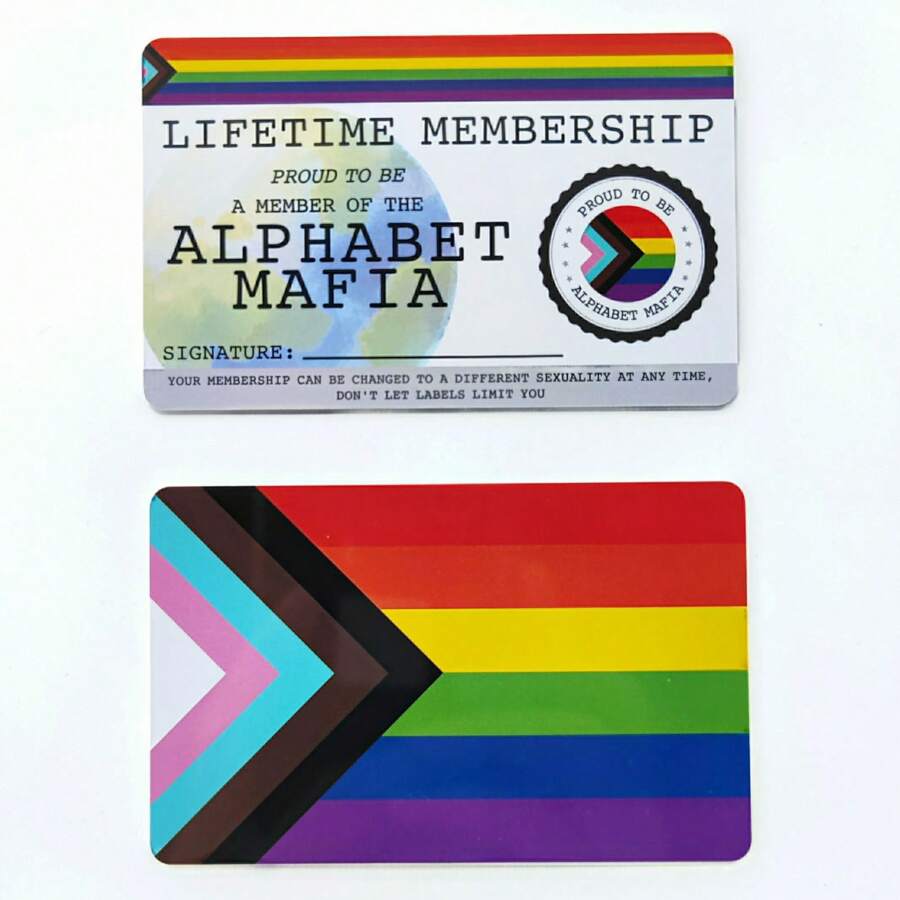 LGBTQIA Identity Card LGBT Pride Cards Lifetime Membership Card Perfect Rainbow Community Gift ...