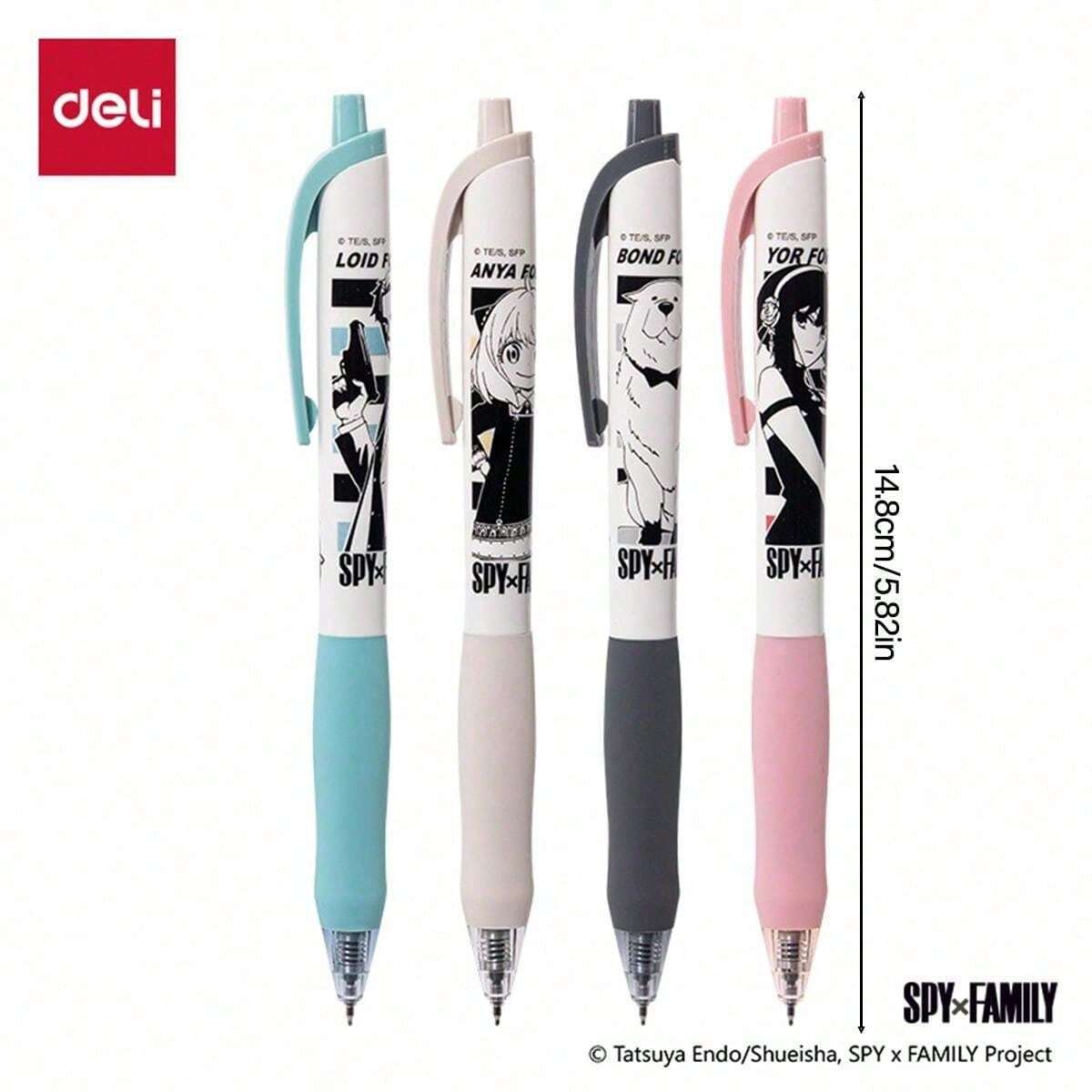 Delitools S60-J 0.5mm Black Retractable Quick-Drying Gel Pen, Smooth ...