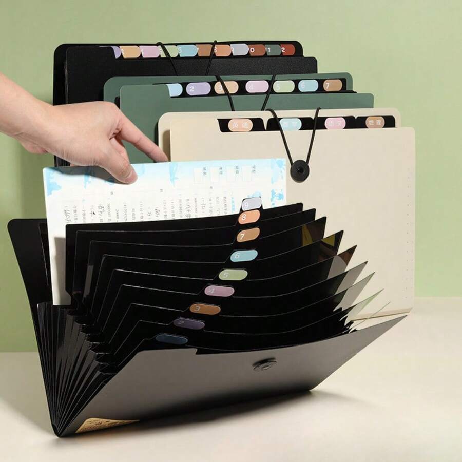 Concertina Document Organizer Folder, Multi-Layer A4 File Folder With ...