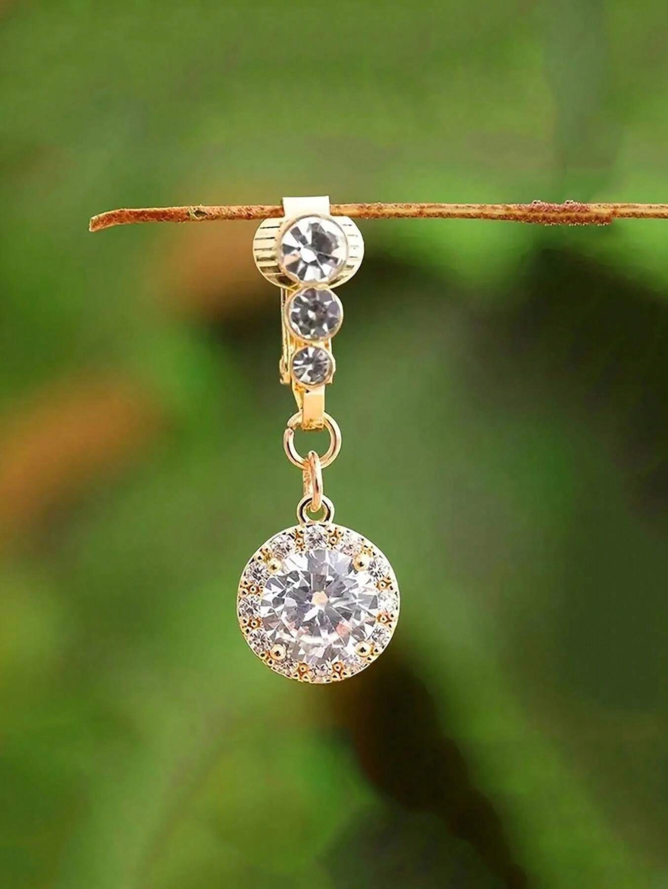 Fake Belly Round Fake Belly Piercing Clip On Umbilical Navel Fake ...