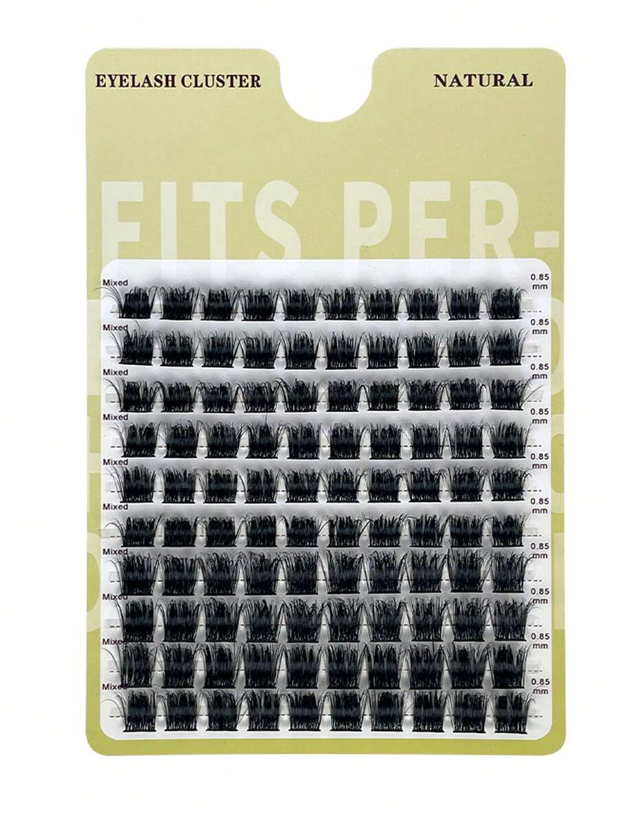 HBZGTLAD 10 Rows Mixed Fluffy Cluster Fake Lashes, DIY Single Cluster ...