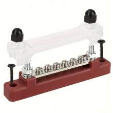 6-Pin Busbar Distribution Block With Cover, Single Row Busbar Grounding ...