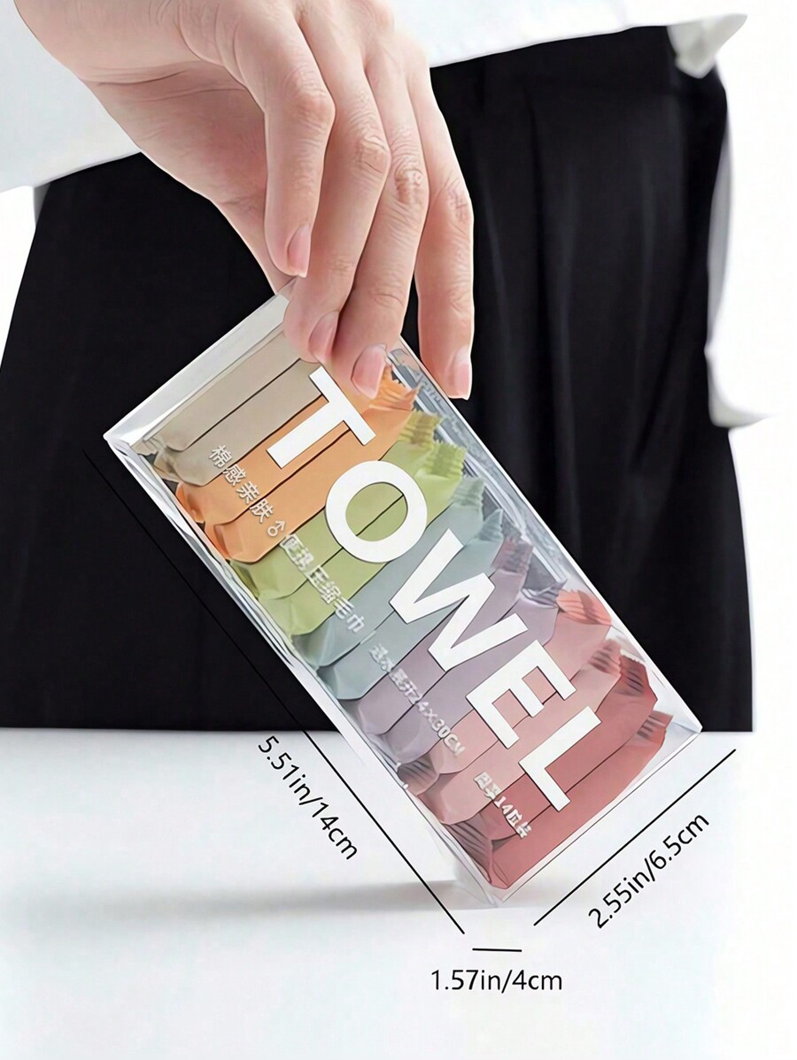 14Pcs/Box Compressed Towels Portable Disposable Mini Compressed Towels ...