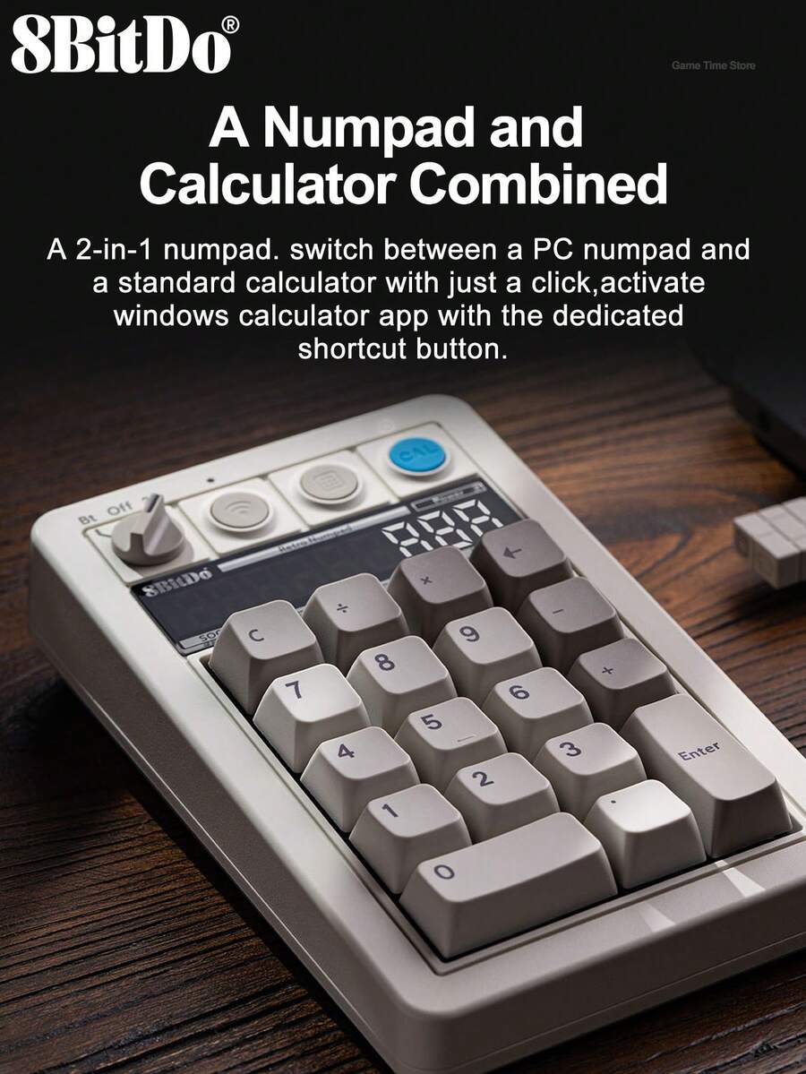 8bitdo 8BitDo Mechanical Keyboard Retro 18 Numpad Compatible With Windows 10 11 Android 9.0 And ...