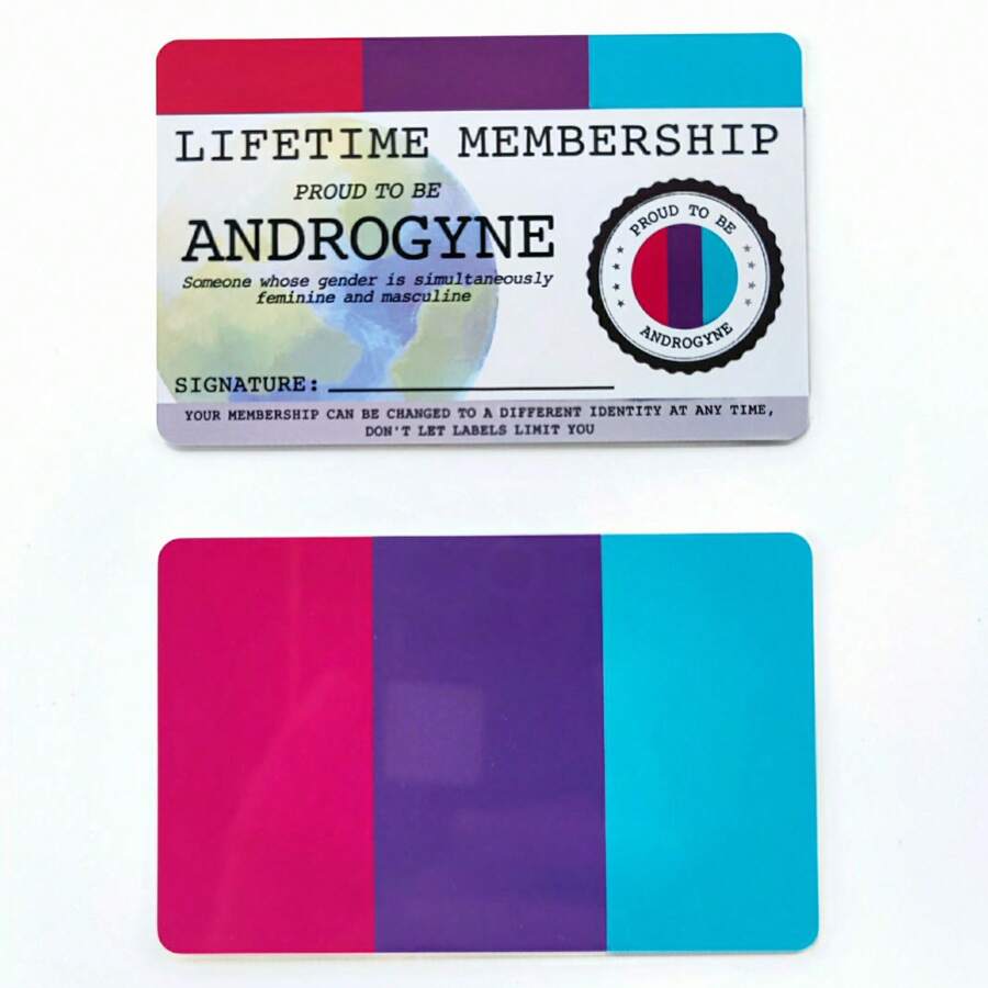 LGBTQIA Identity Card LGBT Pride Cards Lifetime Membership Card Perfect ...