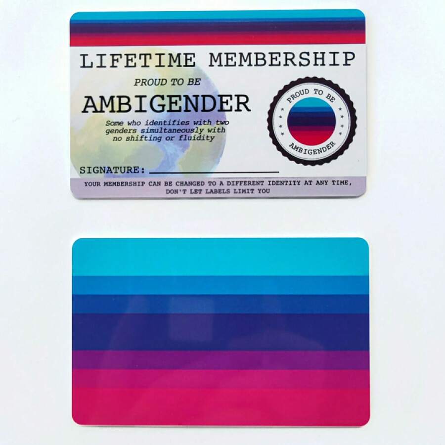LGBTQIA Identity Card LGBT Pride Cards Lifetime Membership Card Perfect ...