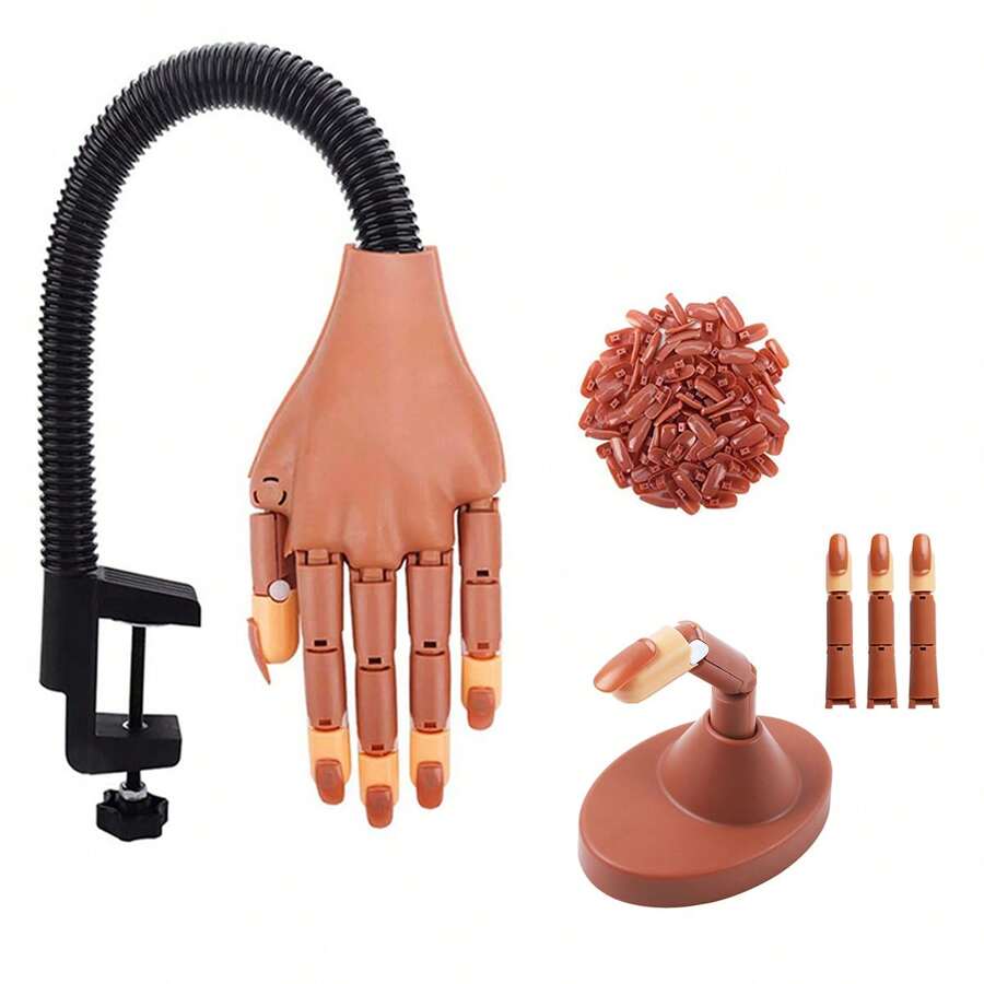 Movable Arm Acrylic Nail Practice Hand, Flexible Fake Hand With ...