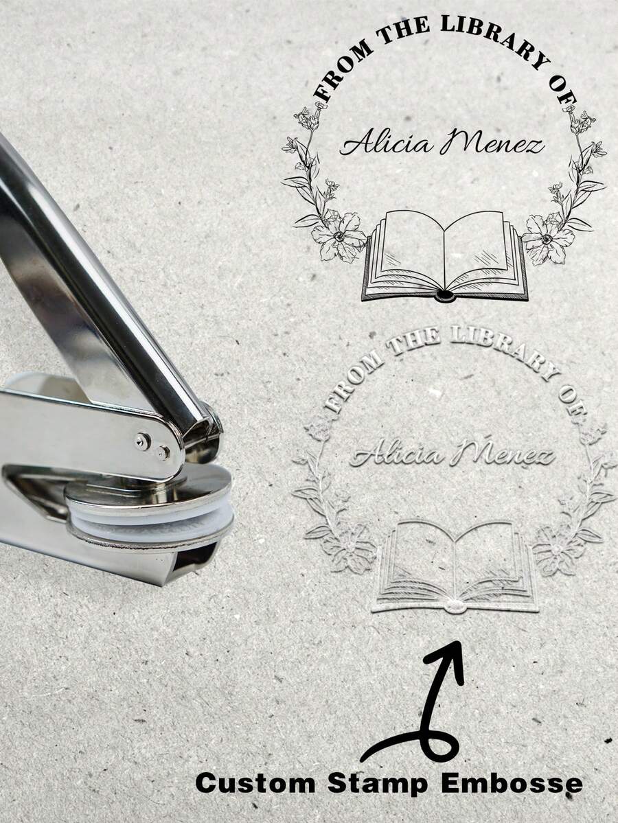 Custom Book Embosser, From The Library Of Book Embosser, Library ...