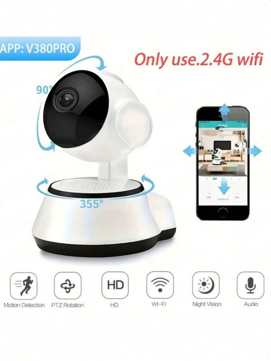V380 1080P HD Pet Monitoring Camera, Home Security IP Camera, Wireless ...