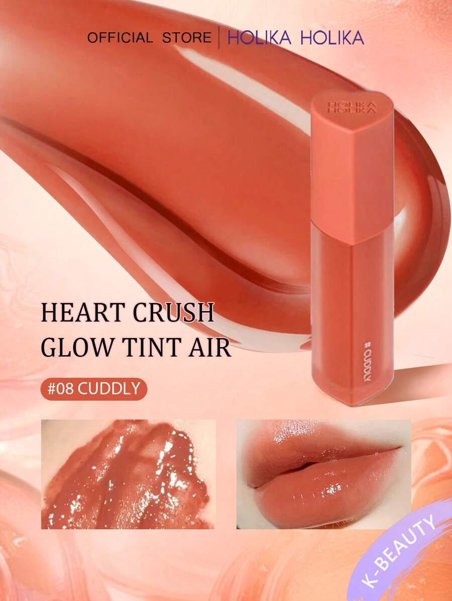 HOLIKA HOLIKA 韓国製 リップ ティント エア 08 キャドリー, リップ プランピング, 自然な保湿, MLBB (My Lips But Better), 艶やかで ジューシー ...