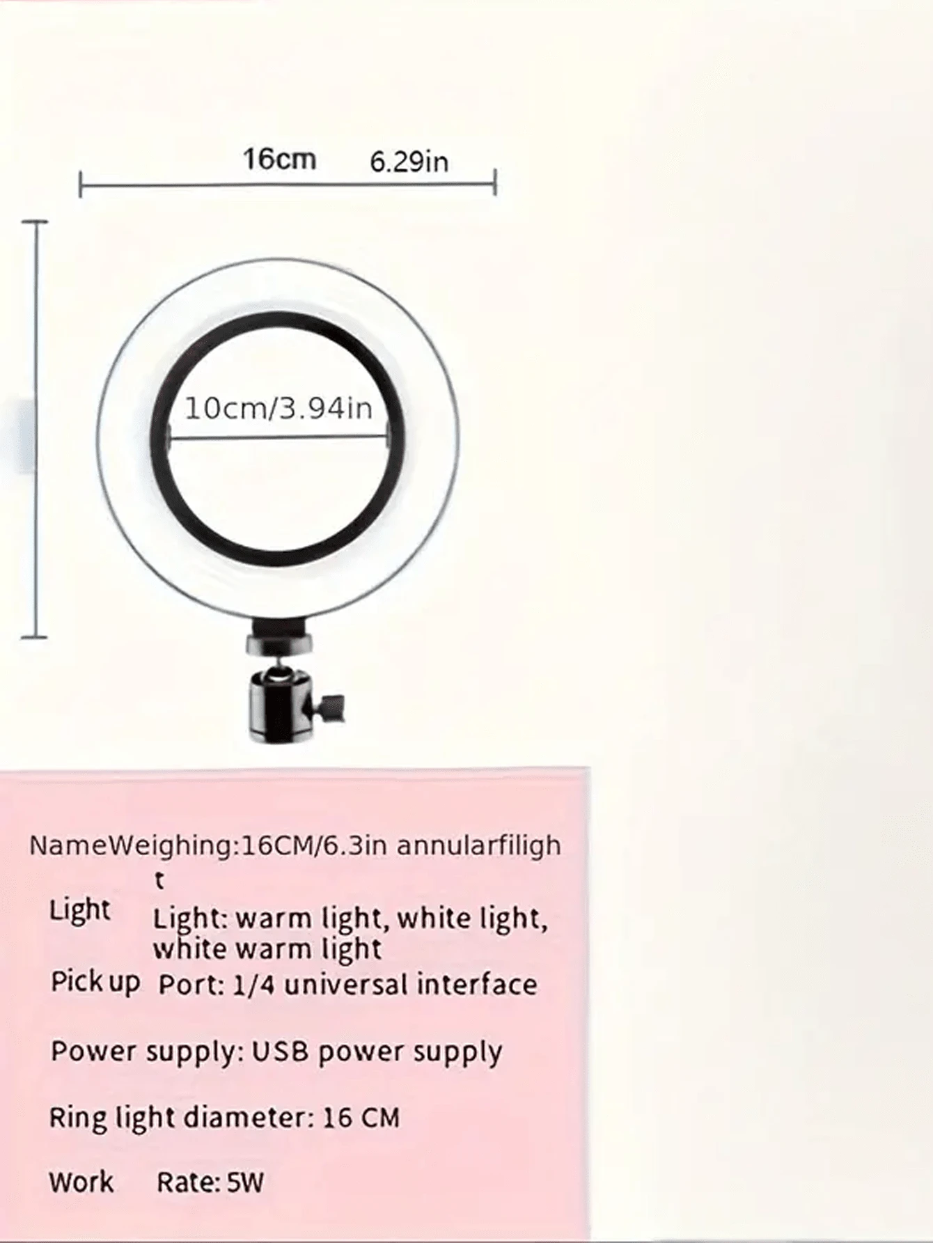 Multi-Functional 6-Inch Dual Camera Cell Phone Ring Light, Adjustable ...