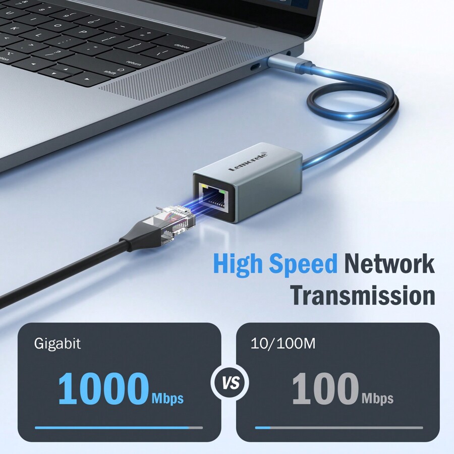 lemorele Lemorele TC48 USB Ethernet Adapter USB3.0 1000Mbps USB RJ45 ...